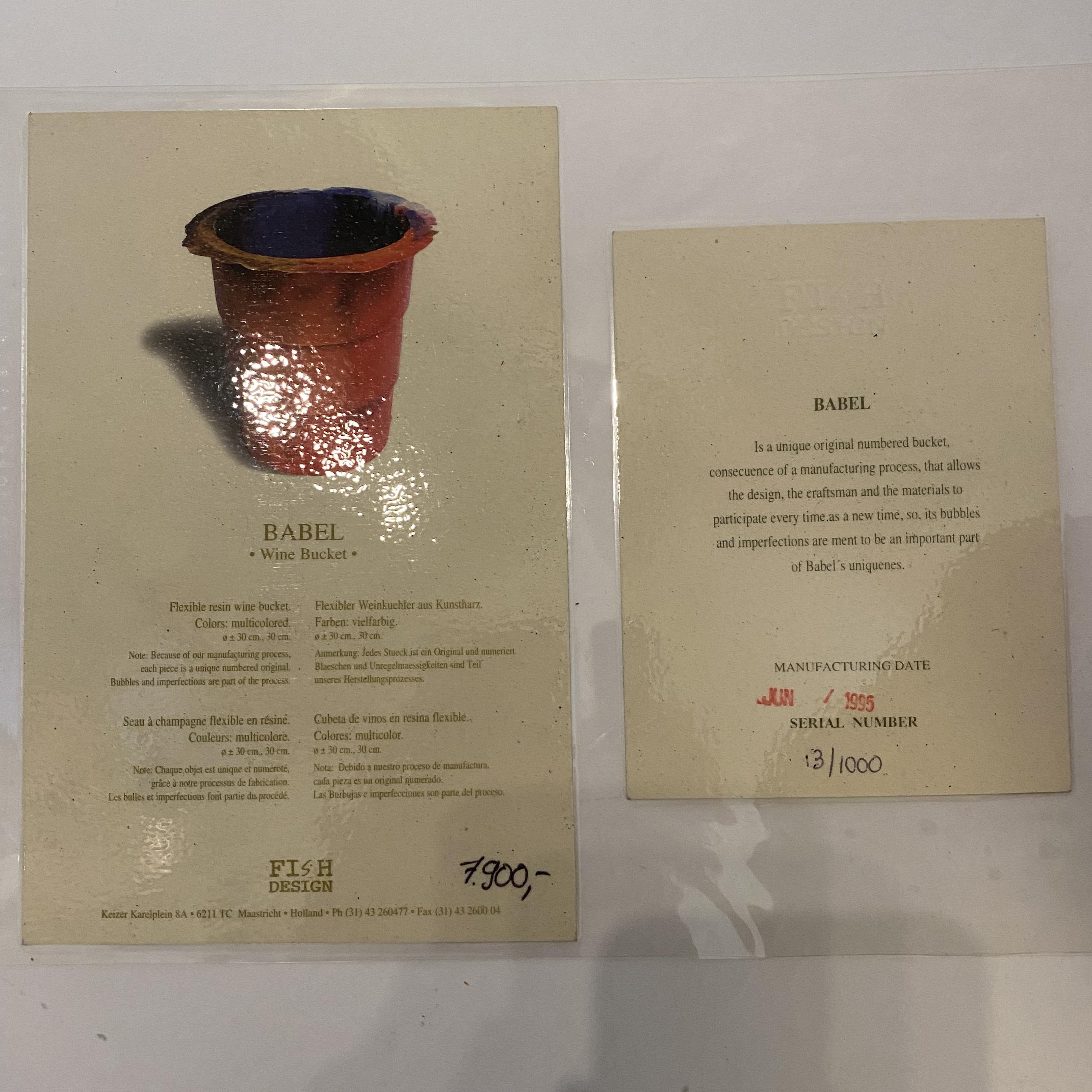 Original Babel Wine Bucket or Vase by Gaetano Pesce for Fish Design ...