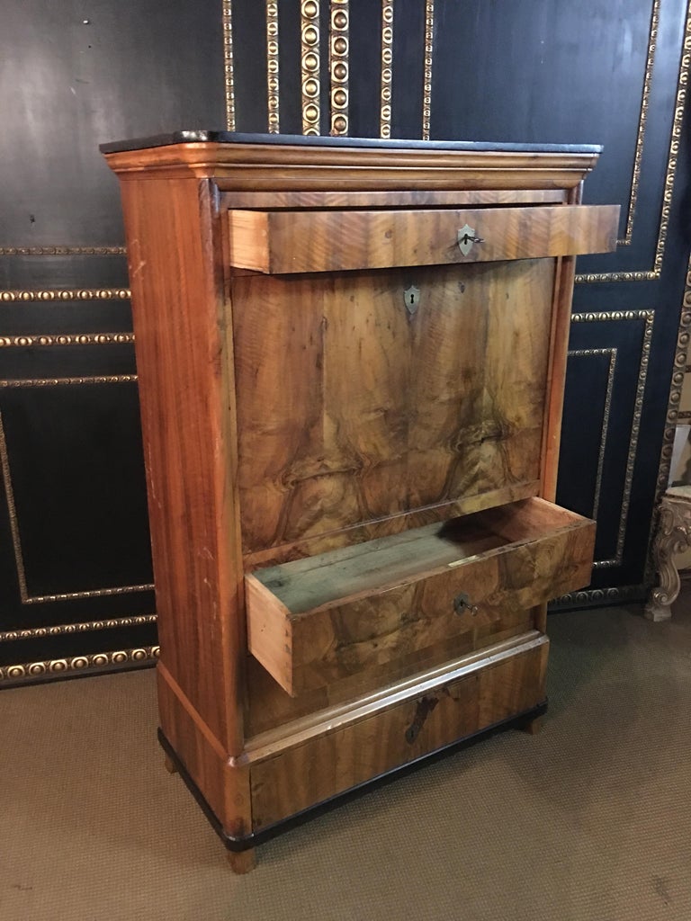Original Biedermeier Secretary circa 1835 Walnut at 1stDibs