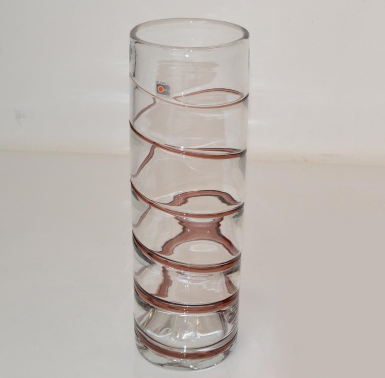 Original Blenko Mid-Century Modern Handmade Transparent and Swirl Art ...