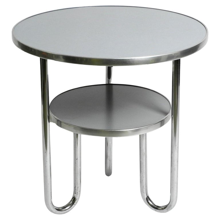 Original Blue-Grey Midcentury Mauser Tubular Steel Table in Very Good ...