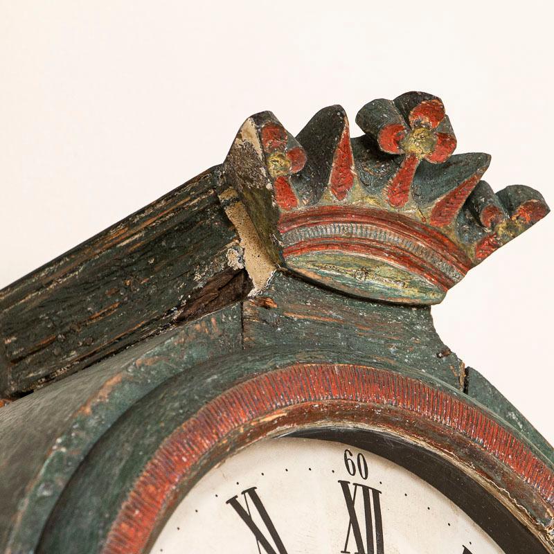 Original Blue Painted Swedish Mora Grandfather Clock at 1stDibs | mora ...