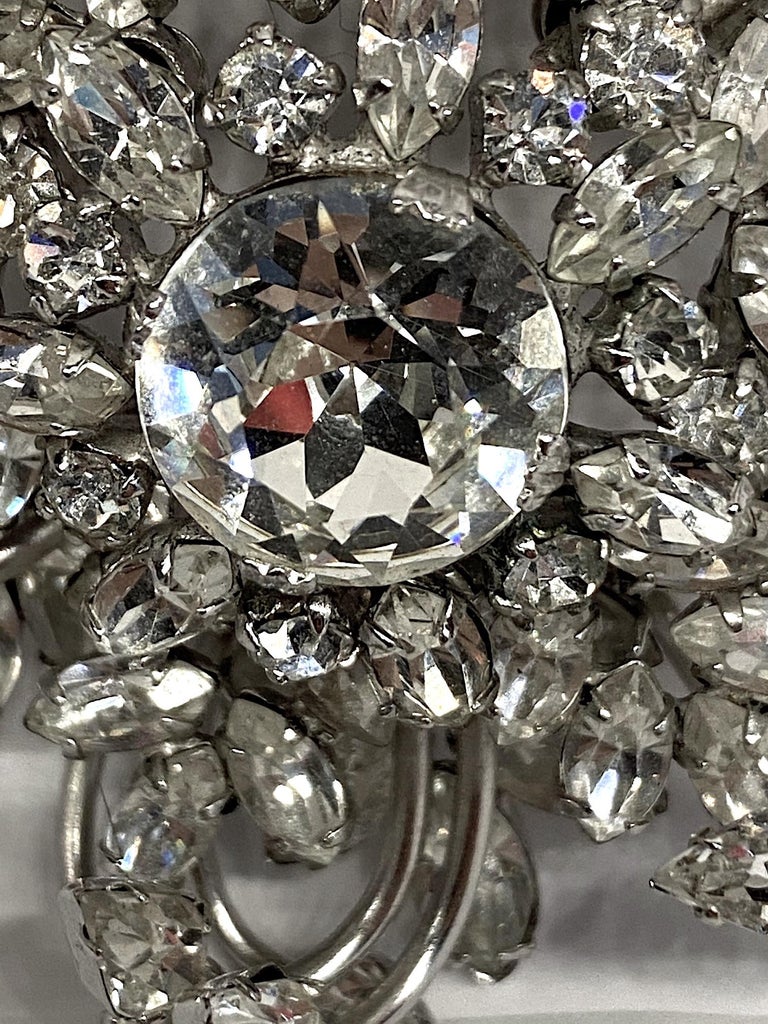 Original by Robert 1950s Large Rhinestone Flower Brooch, Pin at 1stDibs ...