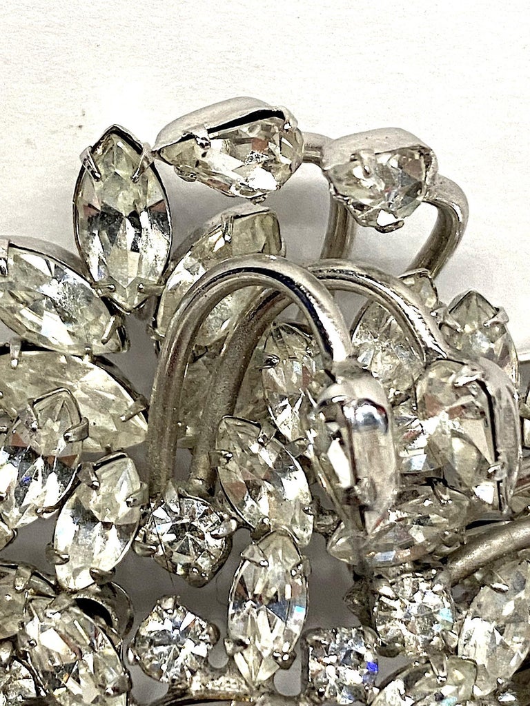 Original by Robert 1950s Large Rhinestone Flower Brooch, Pin at 1stDibs ...