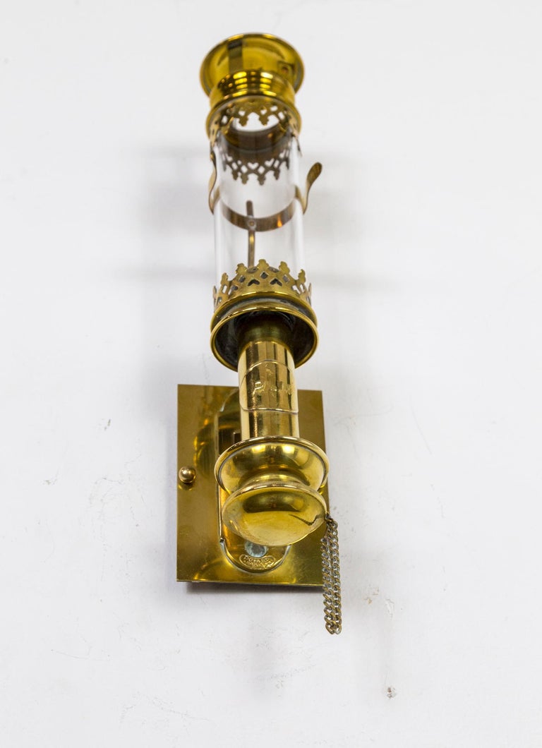 Original circa 1900 "PLM" Brass Railroad Lantern Sconces by Poyard ...