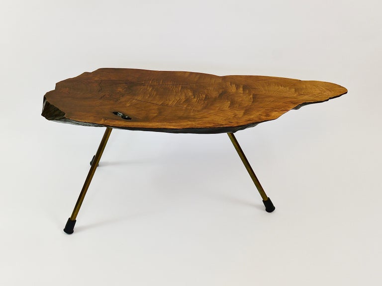 Original Carl Aubock Large Mid-Century Walnut Tree Trunk Coffee Table ...