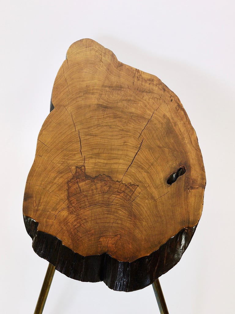 Original Carl Aubock Large Mid-Century Walnut Tree Trunk Coffee Table ...