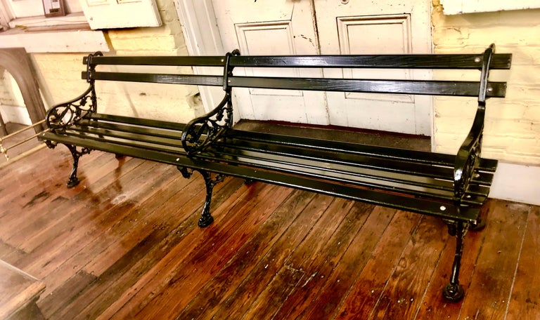 Original Charleston Battery Bench, Cast Iron and Lowcountry Cypress, 8 ...