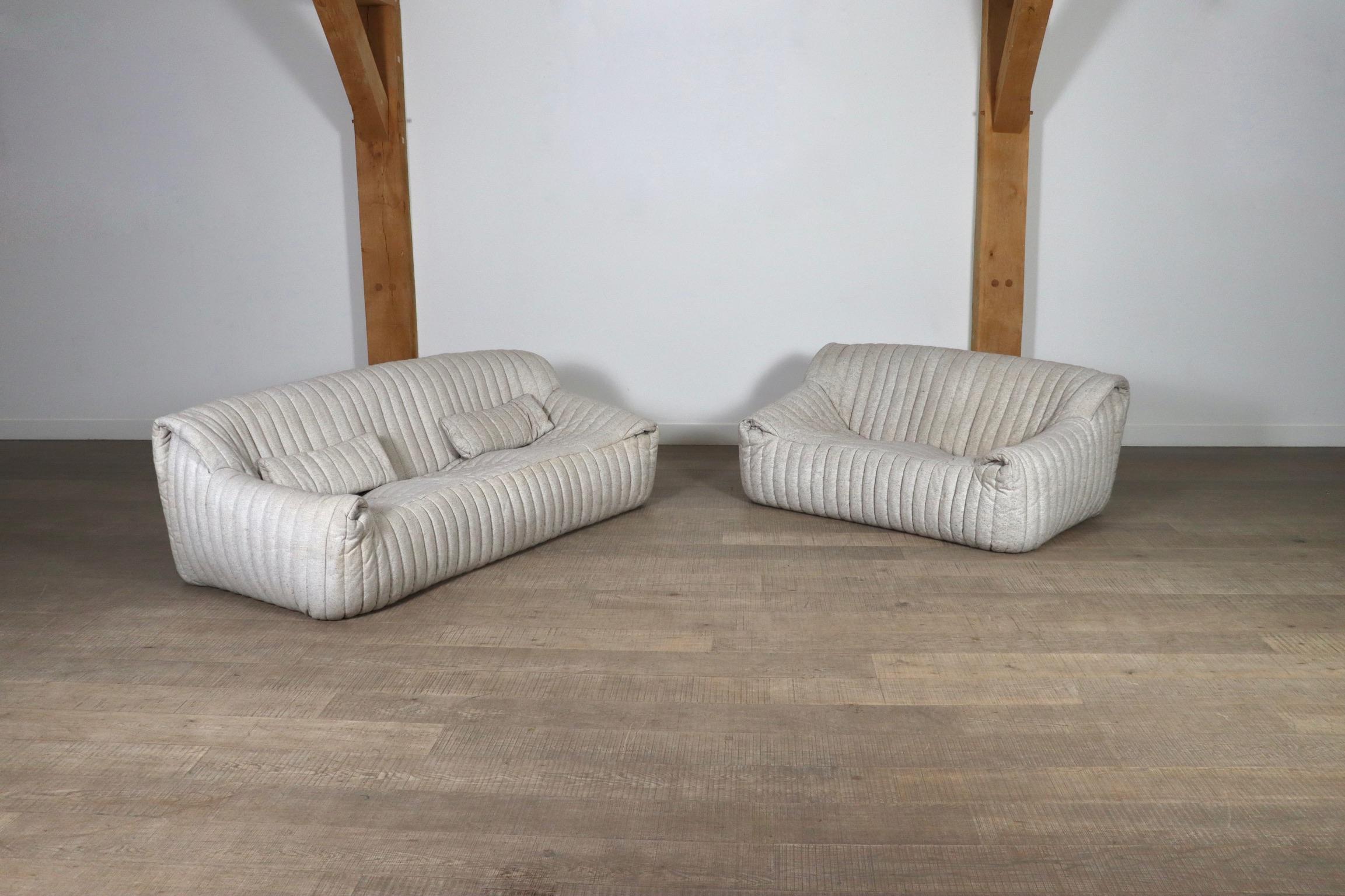 Original Cinna Sandra Sofa Set By Annie Hieronimus, France 1970s at 1stDibs
