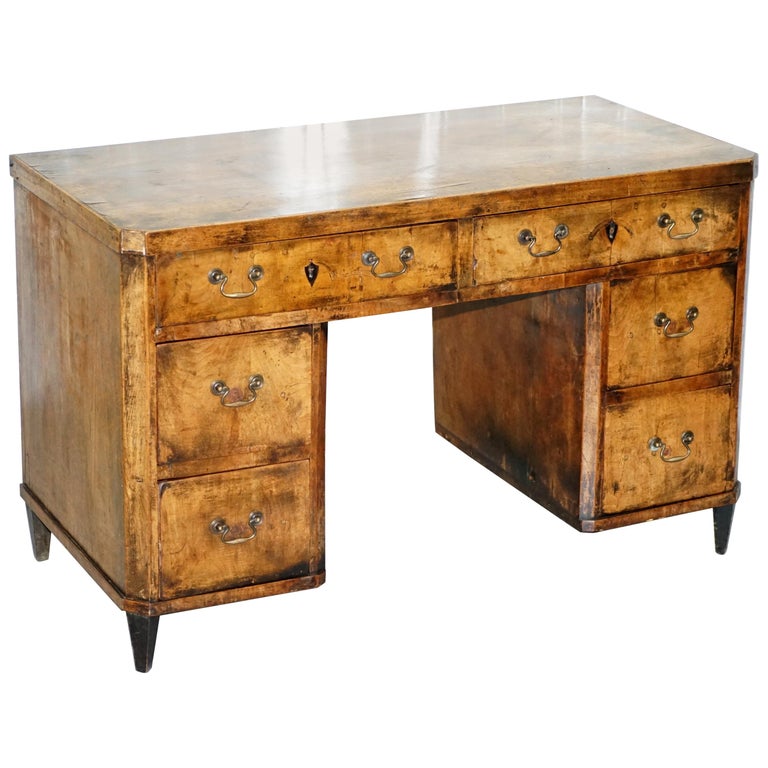 Original circa 1840 Antique Walnut Country Desk Stunning Timber Patina ...