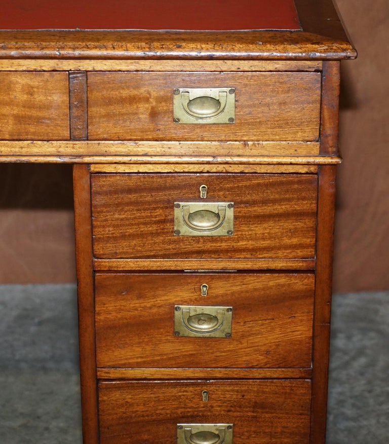 Original circa 1900 Graves and Sons Naval Military Campaign Parter Desk ...
