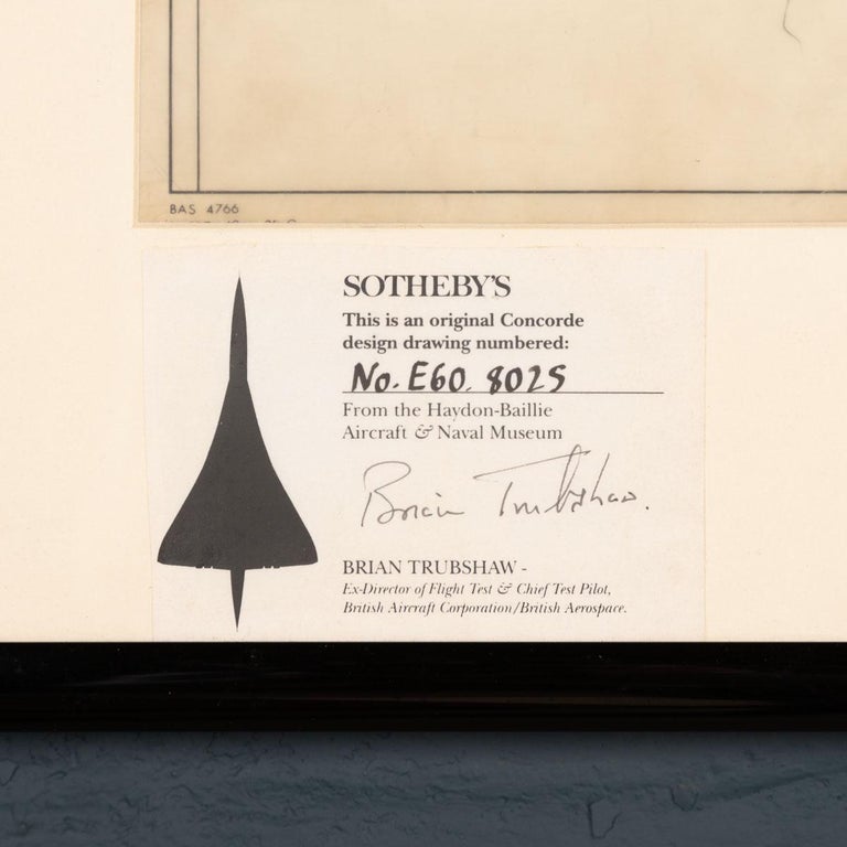 Original Concorde Design Drawing, England, c. 1960 For Sale at 1stDibs