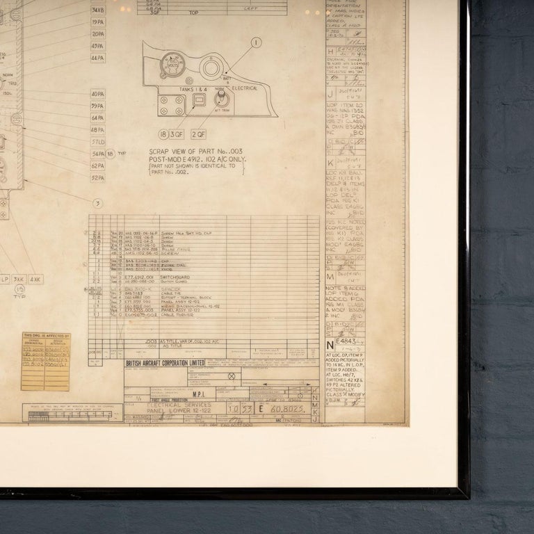 Original Concorde Design Drawing, England, c.1960 at 1stDibs