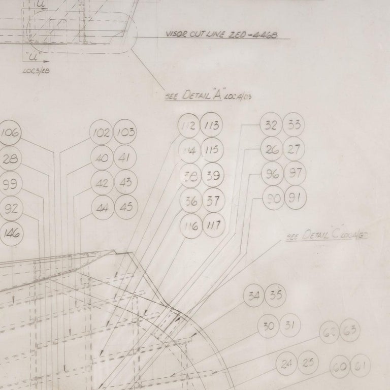 Original Concorde Design Drawing, England, c.1960 at 1stDibs