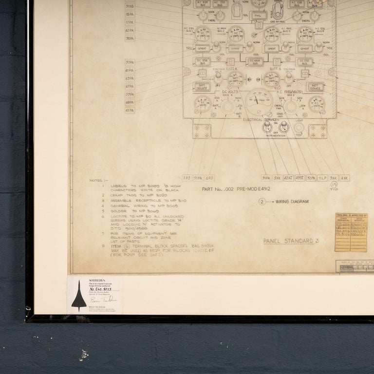 Original Concorde Design Drawing, England, c.1960 at 1stDibs