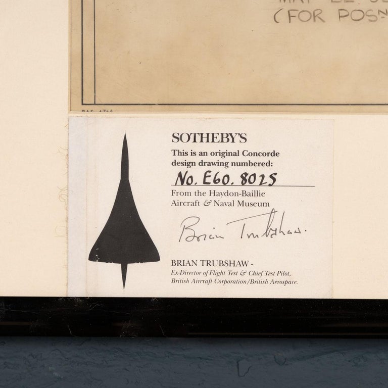 Original Concorde Design Drawing, England, c.1960 at 1stDibs