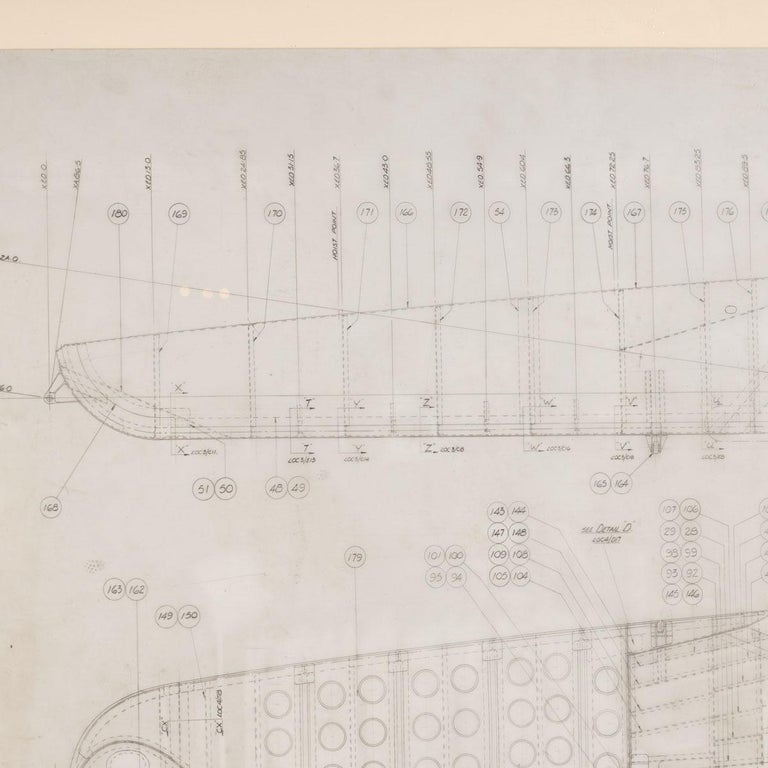 Original Concorde Design Drawing, England, c.1960 at 1stDibs