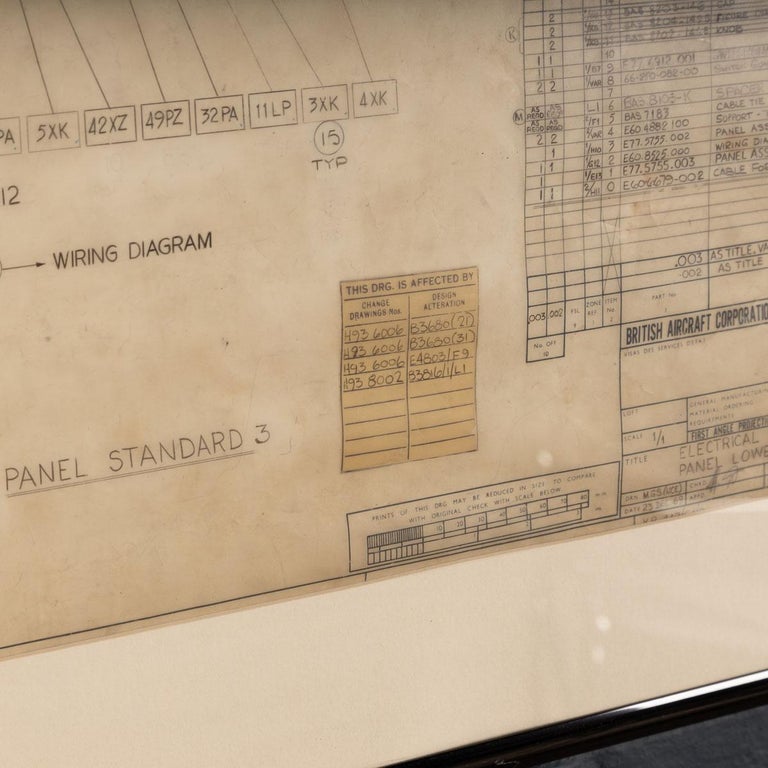 Original Concorde Design Drawing, England, c.1960 at 1stDibs