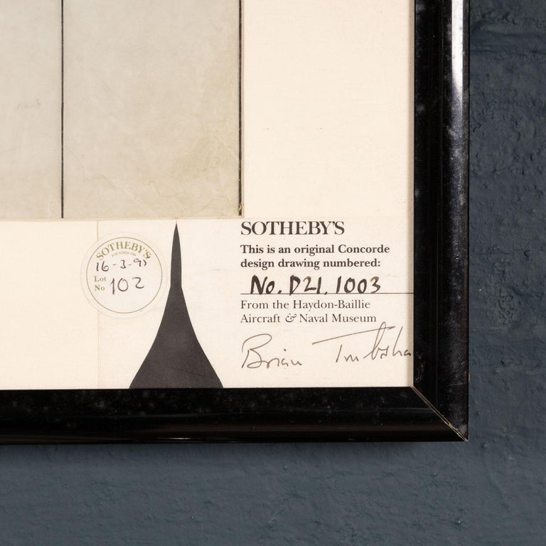 Original Concorde Design Drawing, England, c.1960 at 1stDibs