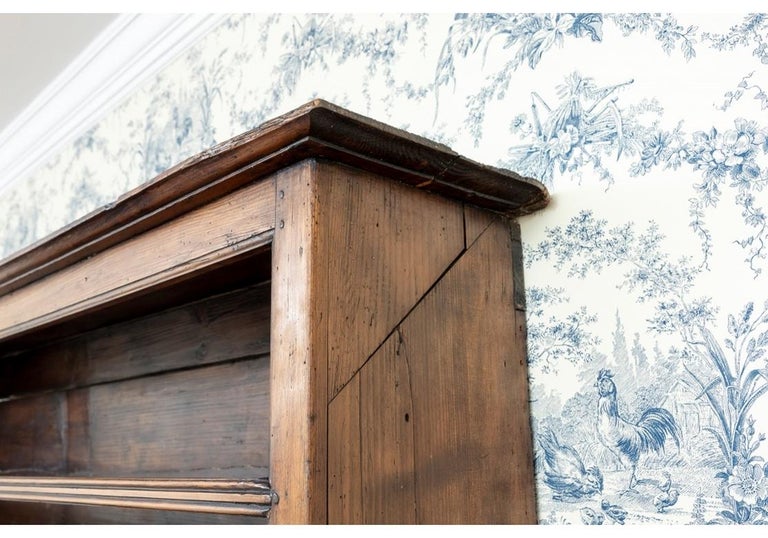 Original Condition Primitive Antique American Step Back Hutch at 1stDibs