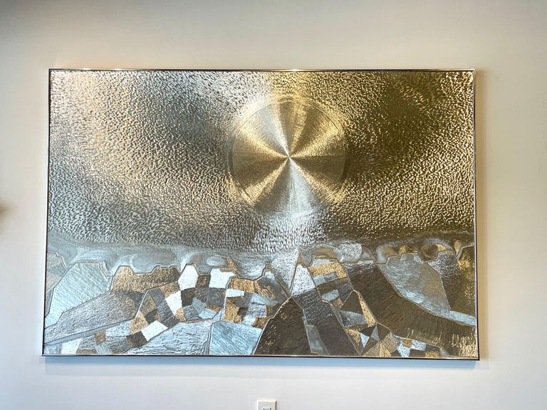 Original Dale Clark Carved and Etched Metal Wall Art at 1stDibs