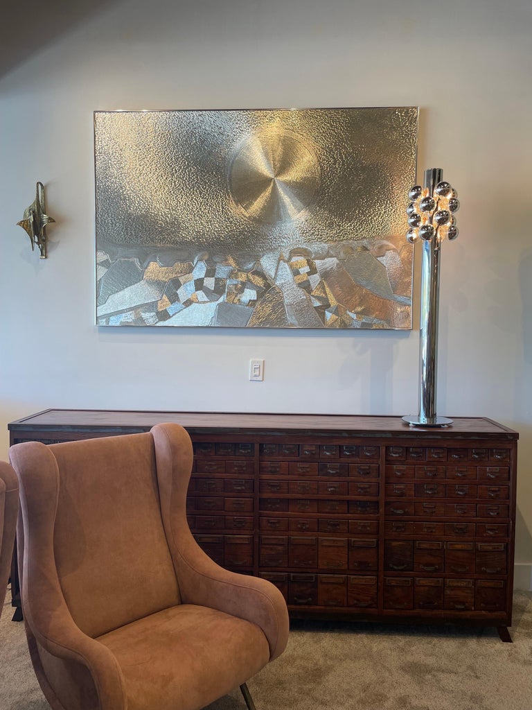 Original Dale Clark Carved and Etched Metal Wall Art at 1stDibs