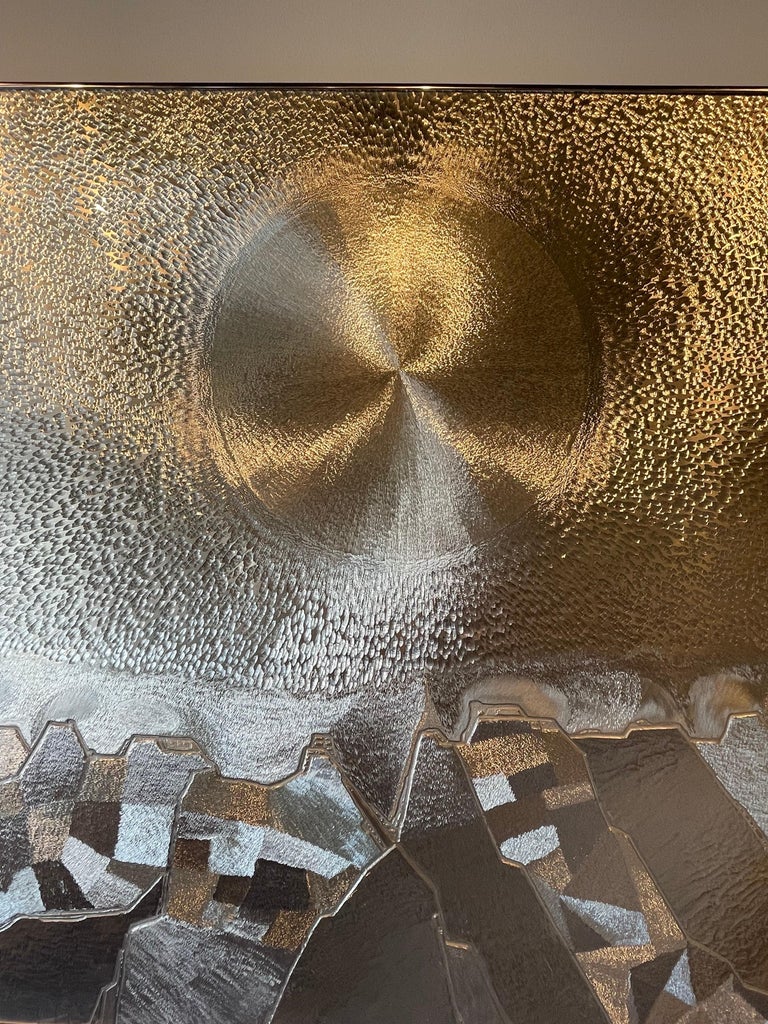 Original Dale Clark Carved and Etched Metal Wall Art at 1stDibs