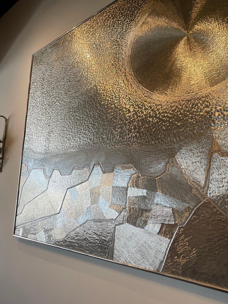 Original Dale Clark Carved and Etched Metal Wall Art at 1stDibs