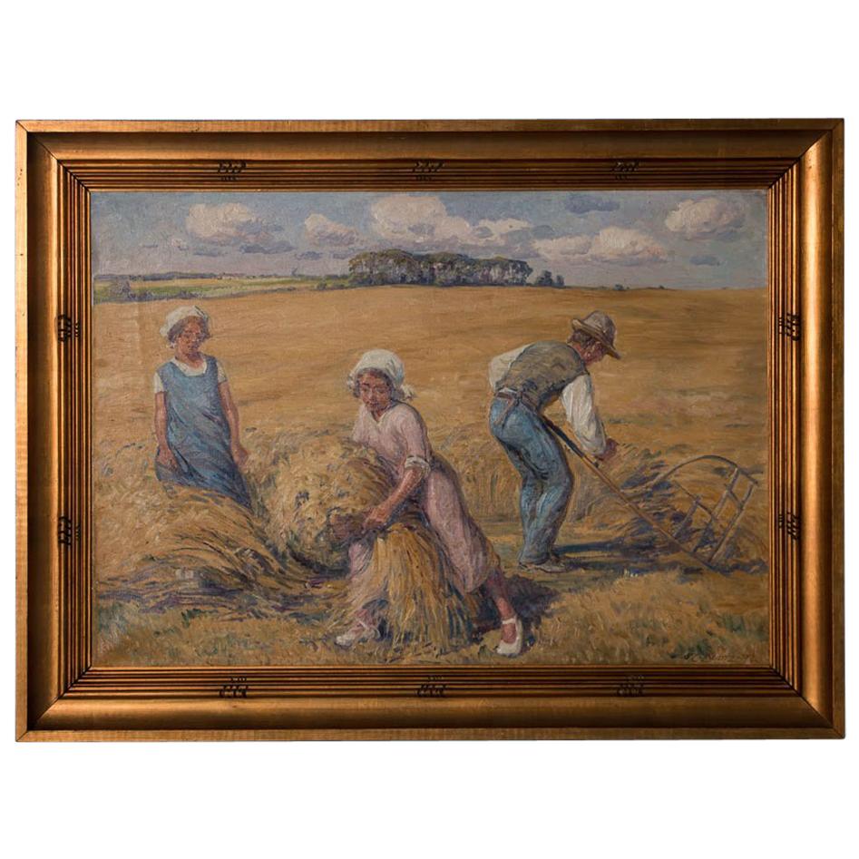 Original Danish Oil on Canvas Painting by Carl Budtz Moller at 1stDibs