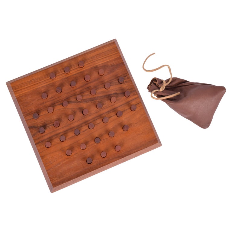 Original Danish Piet Hein "Solitaire" Teak Board Game Complete Set ...