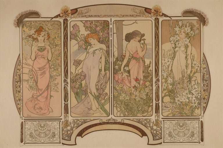 Original Decorative Panels Poster by Mucha For Sale at 1stDibs | mucha ...