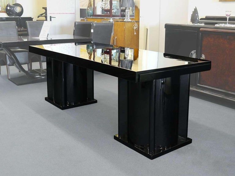Original Dining Table French Art Deco circa 1925 Black High Gloss ...
