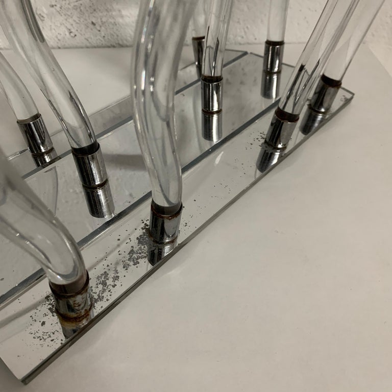 Original Dorothy Thorpe Lucite and Chrome Magazine Rack or Stand, 1960s ...