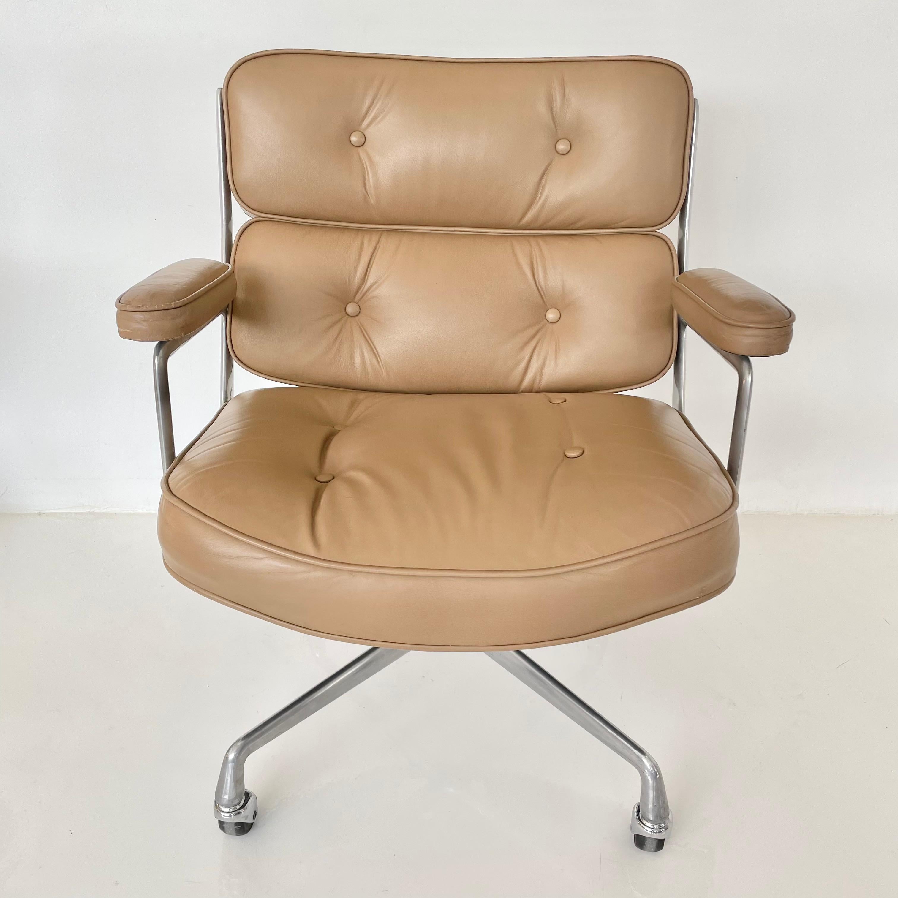 Original Eames Time Life Chair in Camel Leather at 1stDibs | camel ...