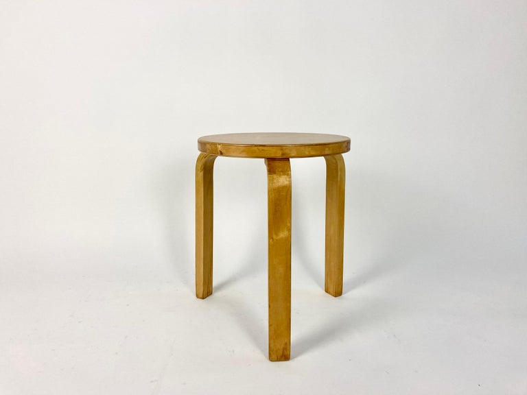 Original Alvar Aalto Stool 60, distributed by Finmar at 1stDibs