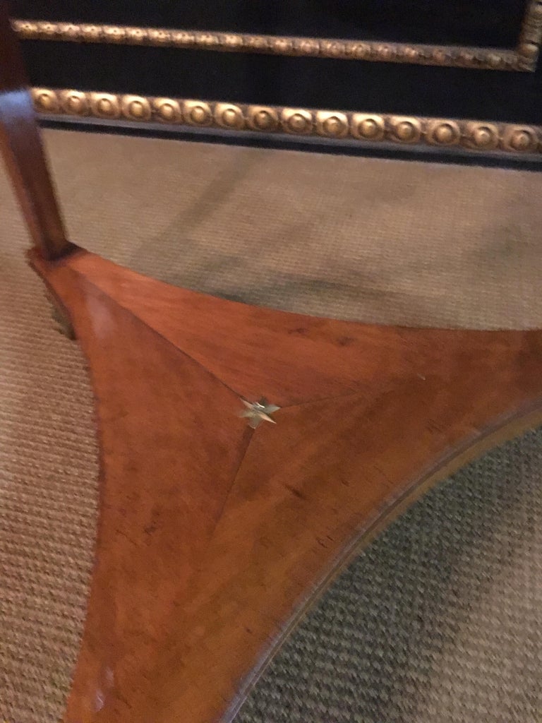 Original antique Empire Table circa 1860 - 1880 Mahogany veneer bronzed ...