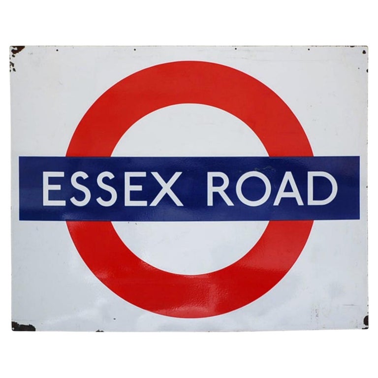 Original Enameled London Underground Subway Sign For Sale at 1stDibs