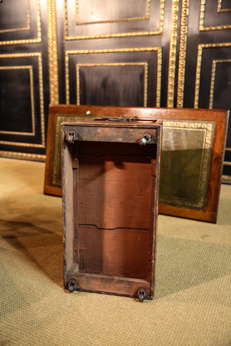 Original English Desk with Leather Plate For Sale at 1stDibs