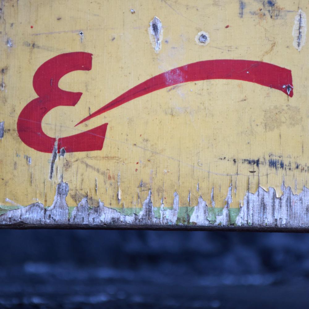 Original English Hand Painted Wooden Vintage Fairground Dodgems Sign at ...