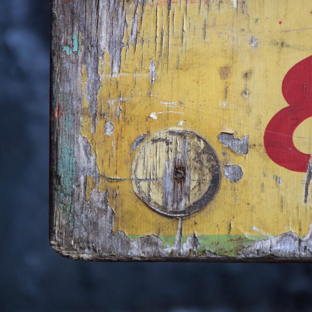 Original English Hand Painted Wooden Vintage Fairground Dodgems Sign at ...