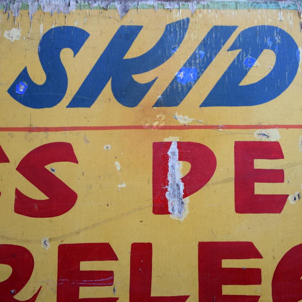 Original English Hand Painted Wooden Vintage Fairground Dodgems Sign at ...