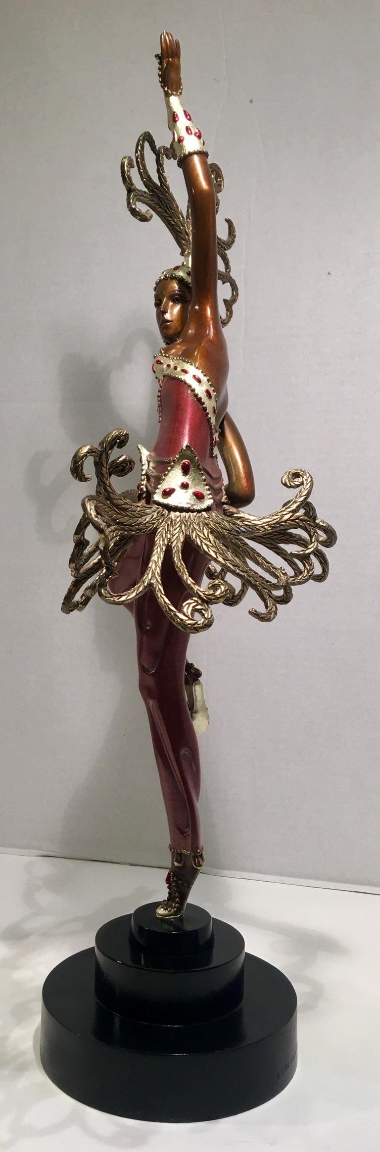 Original Erte Bronze "Fire Dancer" Limited Edition Art Deco Style ...