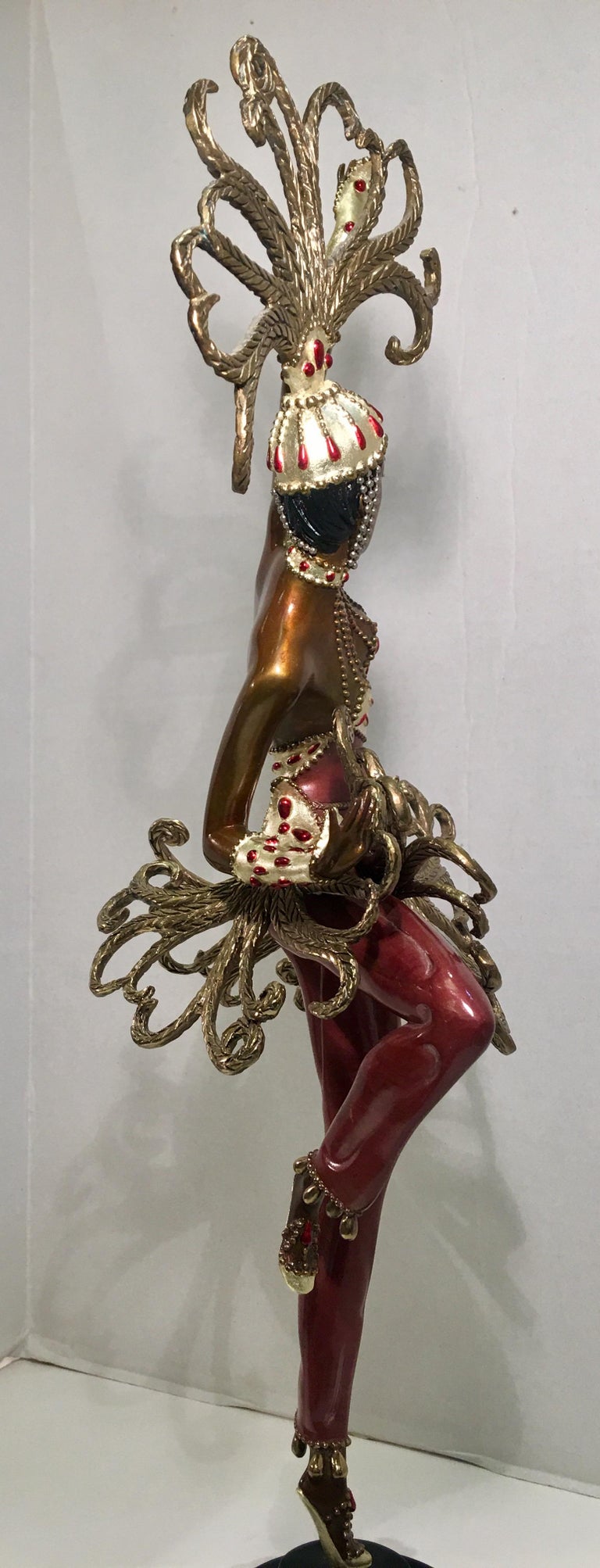 Original Erte Bronze "Fire Dancer" Limited Edition Art Deco Style ...