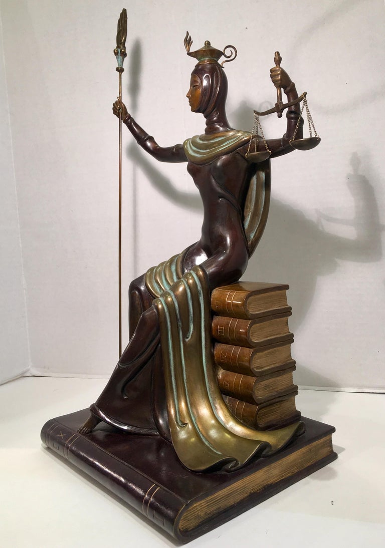 Original Erte Bronze "Justice" Limited Edition Art Deco Style Sculpture ...