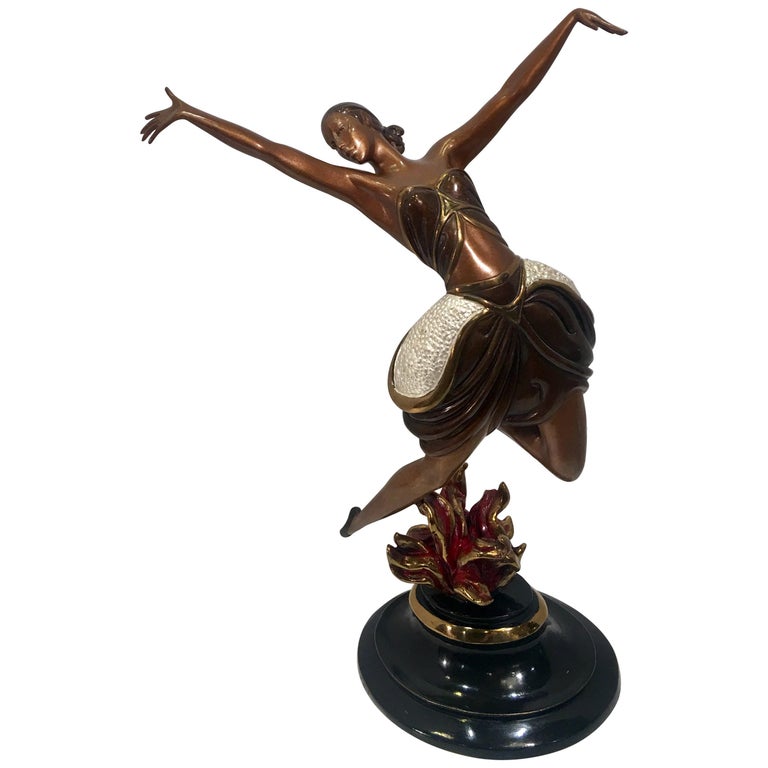 Original Erte Bronze "La Danseuse" Limited Edition Art Deco Style ...