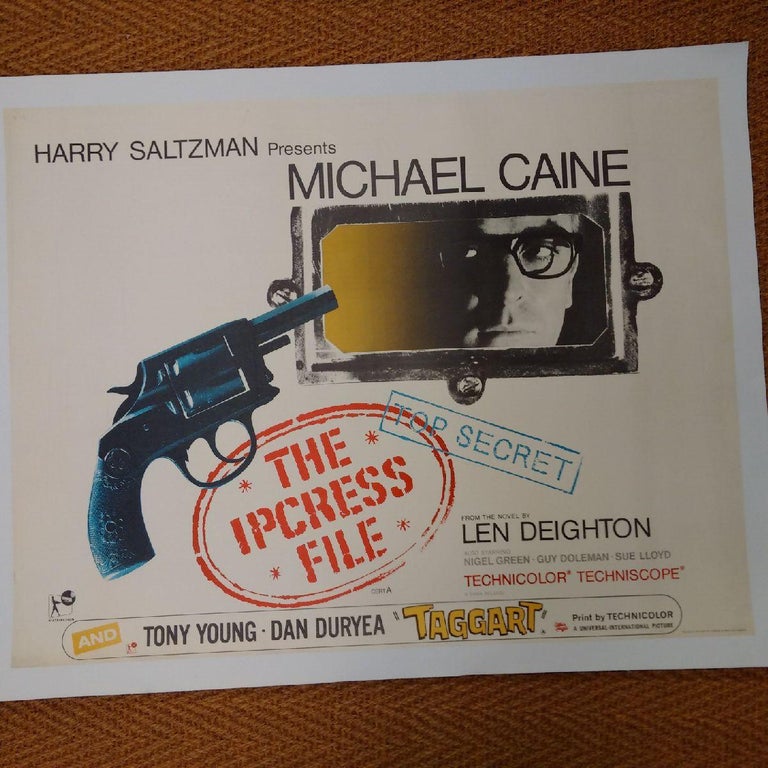 Original Film Poster for ''The Ipcress File'' Starring Michael Caine ...
