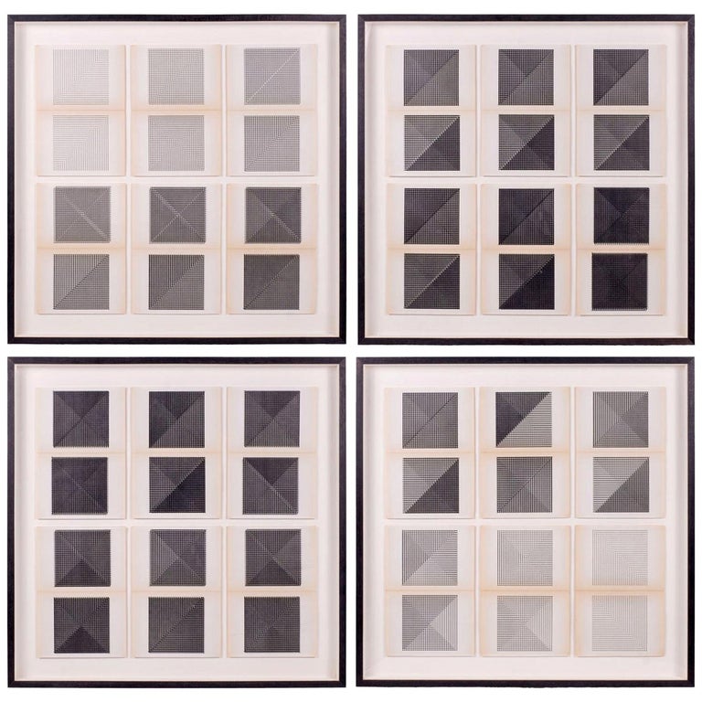 Original Framed Black and White Letterpress Prints by Dieter Roth For ...