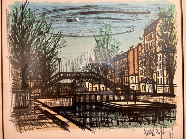 Original Framed Collectors Guild Canal Saint Martin Lithograph by ...