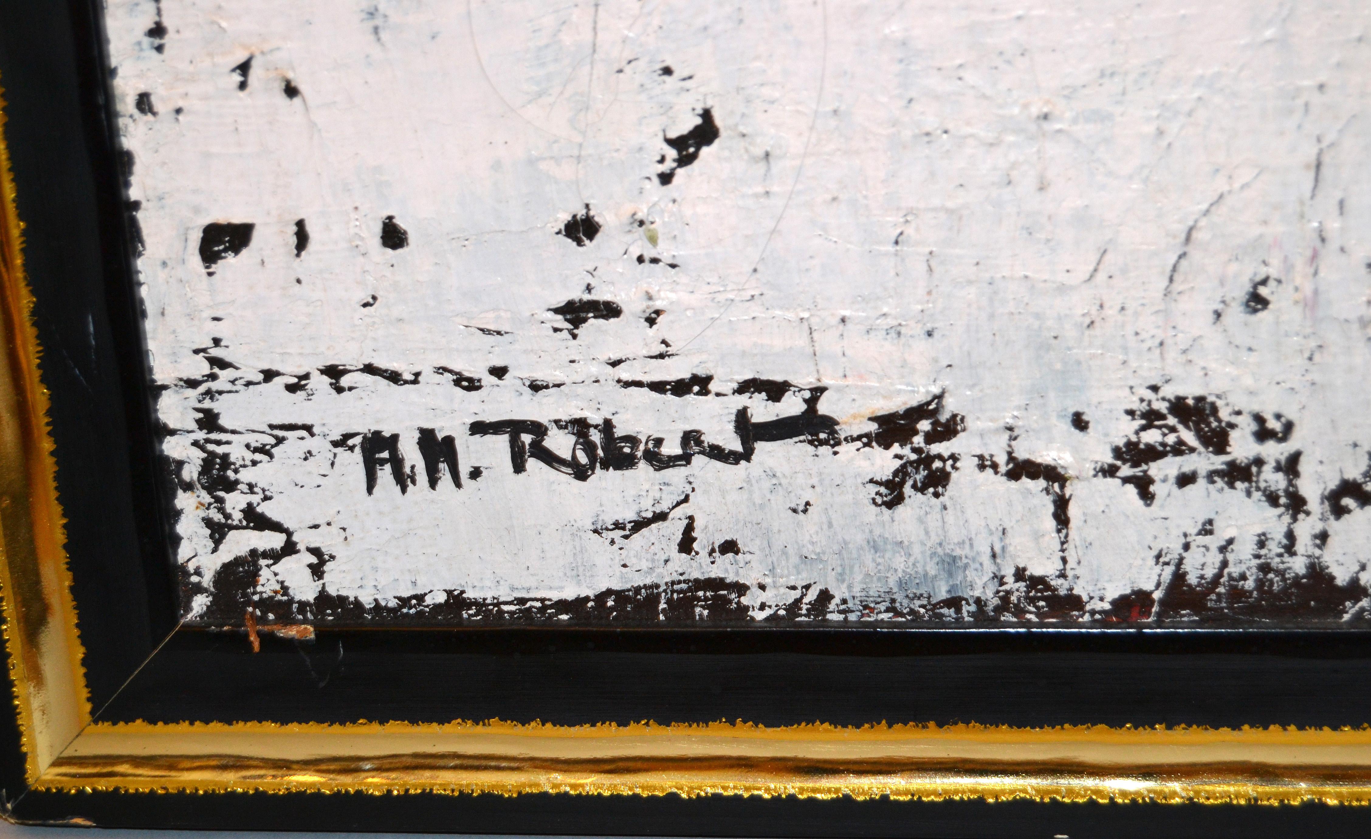 Original Framed Large Oil on Canvas Painting by Canadian Artist A.M ...