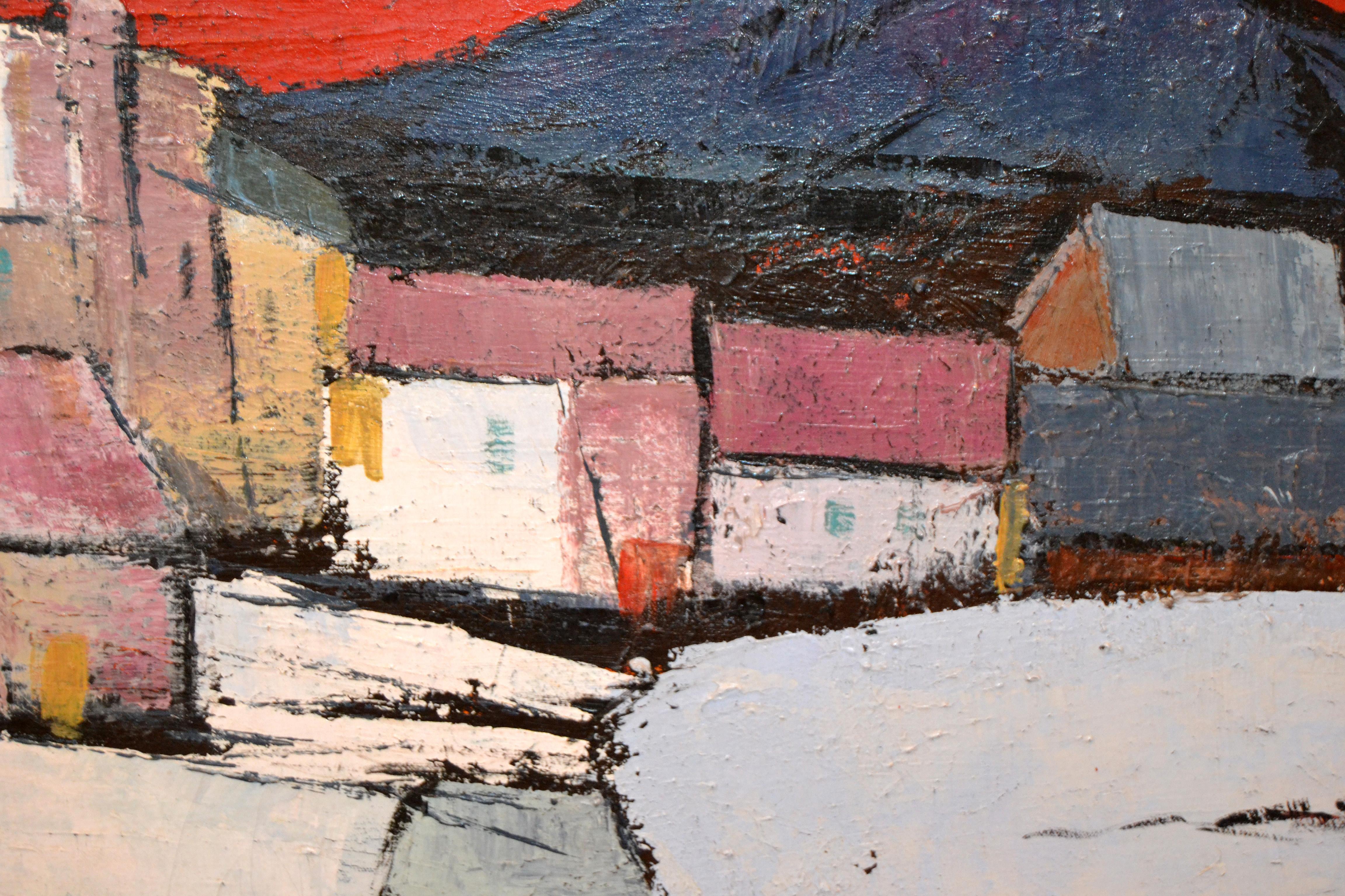 Original Framed Large Oil on Canvas Painting by Canadian Artist A.M ...