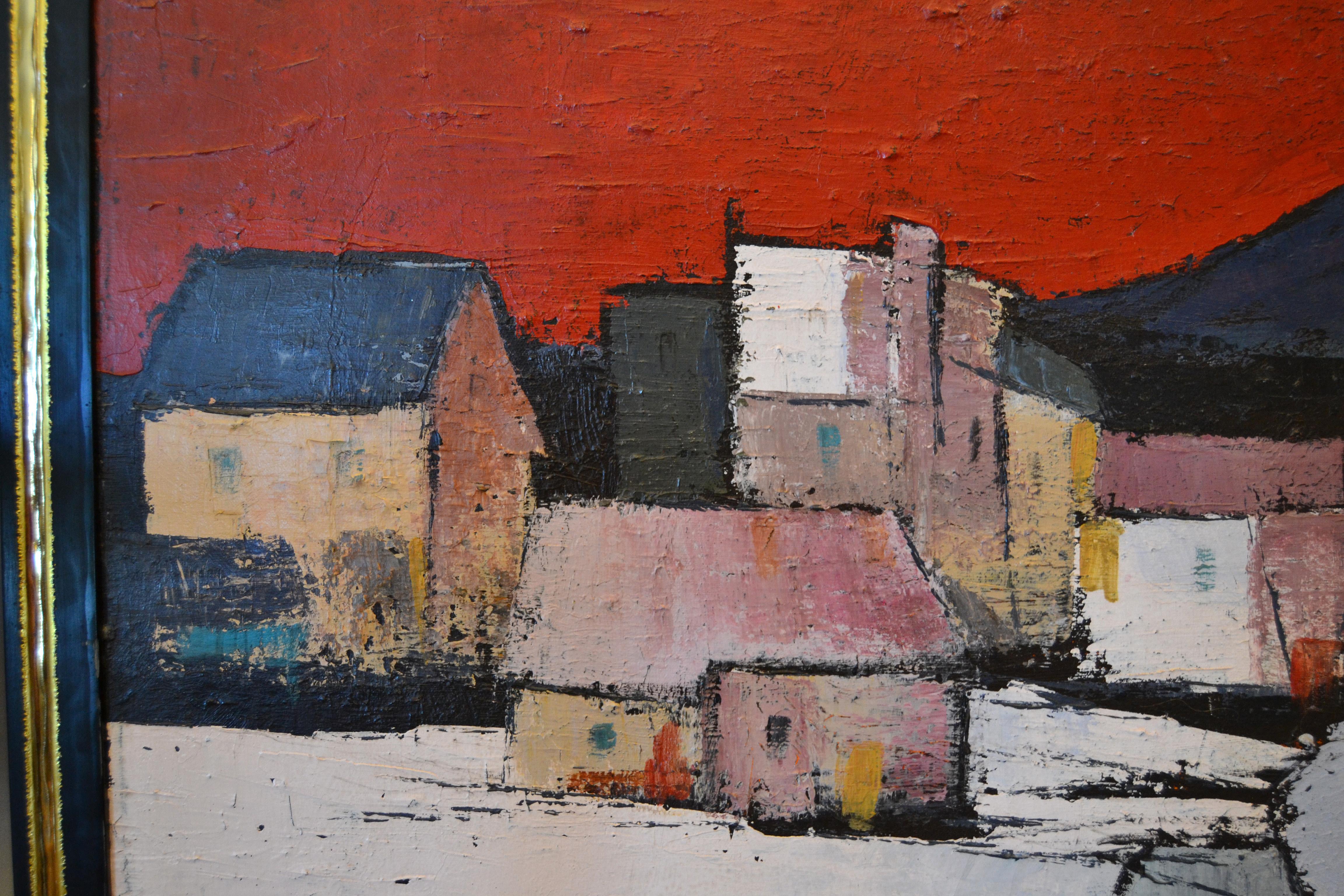 Original Framed Large Oil on Canvas Painting by Canadian Artist A.M ...